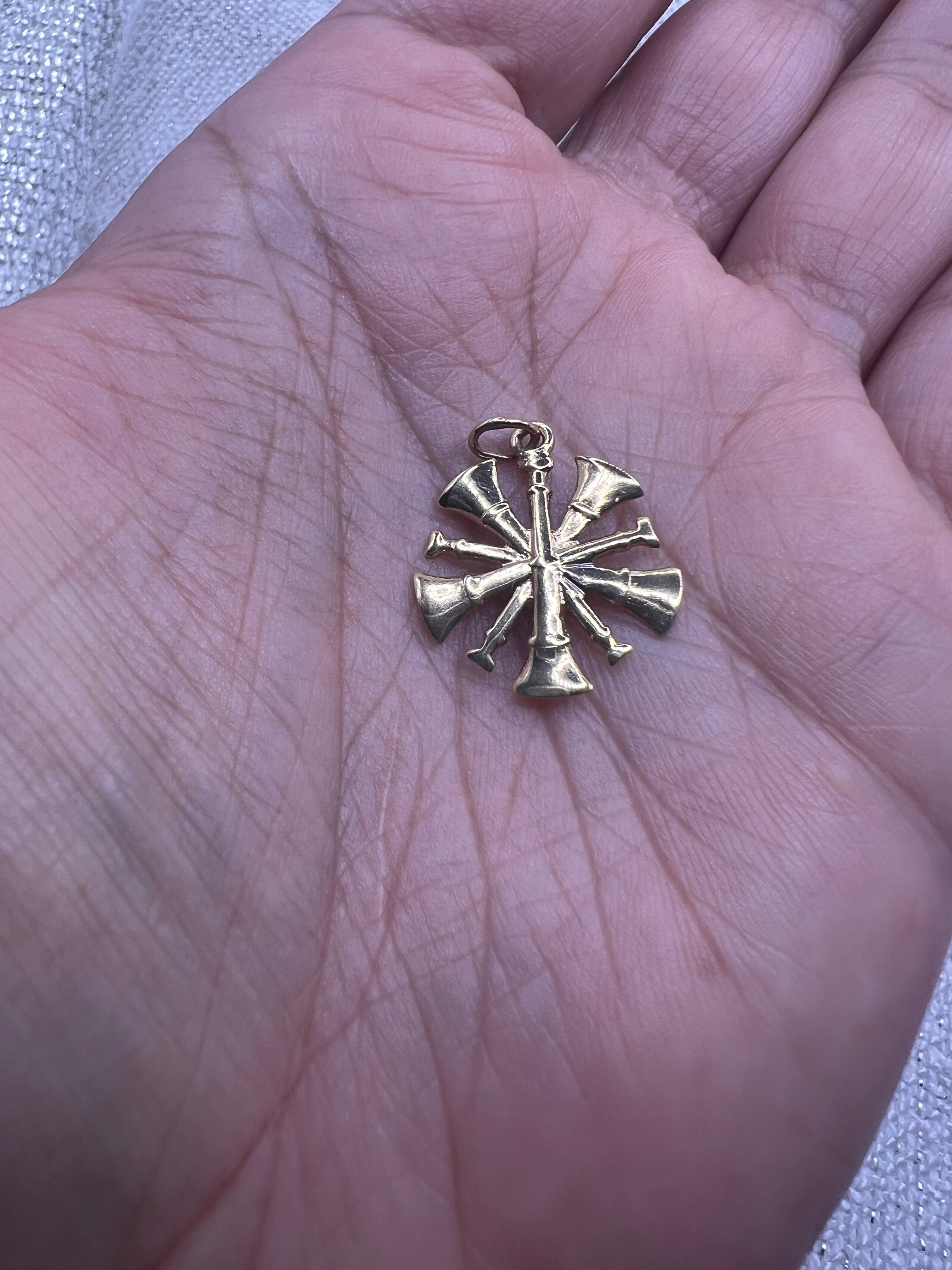 14k Rota Fortunae (Wheel of Fortune) Pendant | MSDVSGEMS